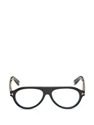 TOM FORD Pilot-frame Clip-on Glasses - Black
