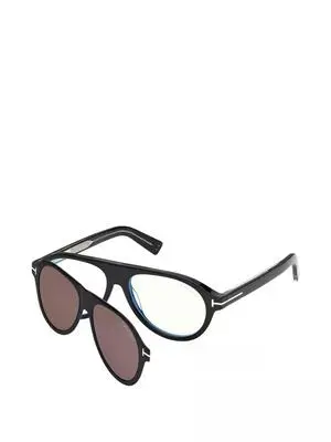 TOM FORD T-logo Pilot-frame Glasses
