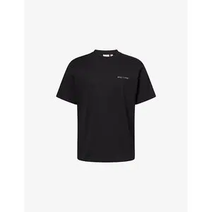 DAILY PAPER Metal Shield Crewneck Cotton-jersey T-shirt - Black