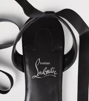 CHRISTIAN LOUBOUTIN Cassia Lace-up Satin Ballet Flats