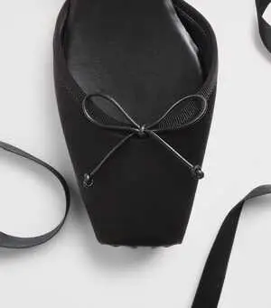 CHRISTIAN LOUBOUTIN Cassia Lace-up Satin Ballet Flats