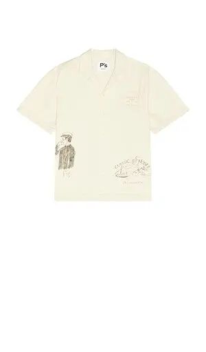 President's Hand Painted Reef Shirt In . Also - Cream