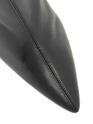 Studio Amelia Petra Leather Ankle Boots - Black