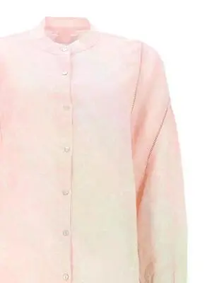 120% Lino Embroidered Detail Shirt
