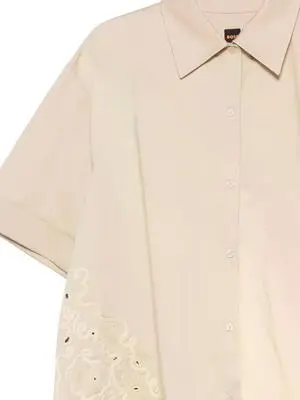 BOSS Short-sleeve Shirt With Broderie Anglaise