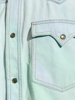 Versace Western-style Button-down Denim Shirt
