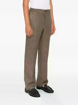 Incotex Textured Elasticated Waistband Trousers