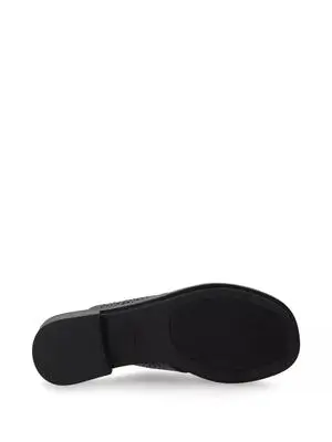 FRAU Perforated Crossover Flat Sandals