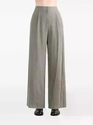 AMOMENTO Pleated Wide-leg Trousers