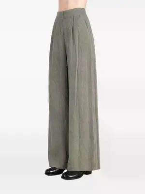 AMOMENTO Pleated Wide-leg Trousers
