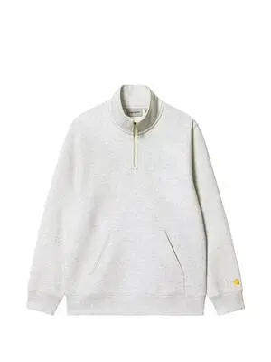 Carhartt Work In Progress Chase Quarter-zip Cotton Sweater - Grey