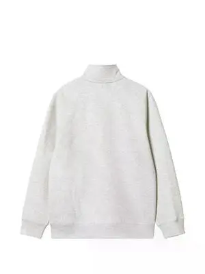 Carhartt Work In Progress Chase Quarter-zip Cotton Sweater - Grey