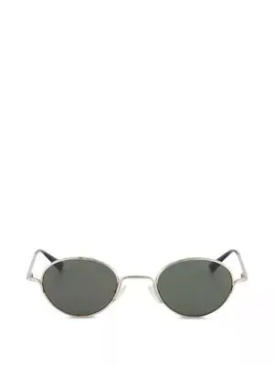 Alexander McQueen Oval-frame Sunglasses - Silver