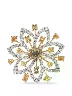 HYT JEWELRY Floral Diamond Ring - Silver