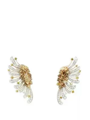HYT JEWELRY Fan Diamond Earrings - Silver