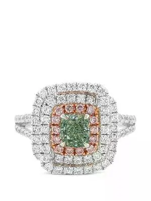 HYT JEWELRY 18k White Gold And Rose Gold Diamond Ring - Silver
