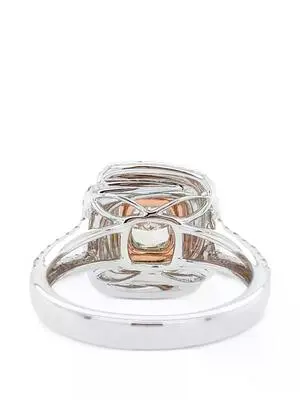 HYT JEWELRY 18k White Gold And Rose Gold Diamond Ring