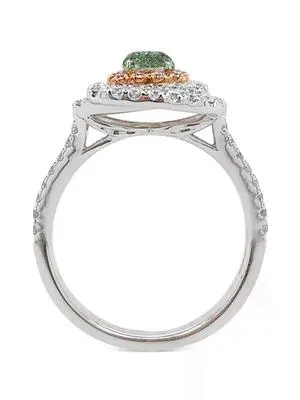 HYT JEWELRY 18k White Gold And Rose Gold Diamond Ring