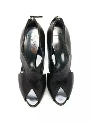 GIUSEPPE ZANOTTI Leather Criss-cross Stiletto Ankle Boots