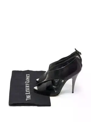 GIUSEPPE ZANOTTI Leather Criss-cross Stiletto Ankle Boots