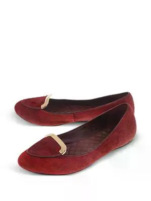 Tory Burch Calf-hair Ballet Flats - Red