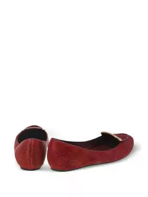 Tory Burch Calf-hair Ballet Flats - Red