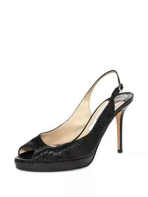 JIMMY CHOO Nova Peep-toe Sandals - Black