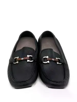 FERRAGAMO Gancini Bit Slip-on Loafers - Black