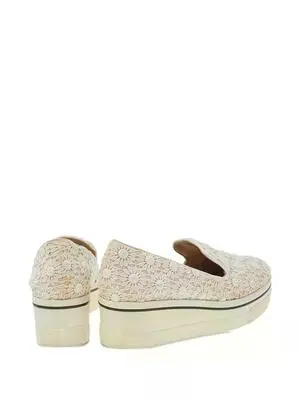 Stella McCartney Floral Lace Slip-on Platform Sneakers - Neutrals