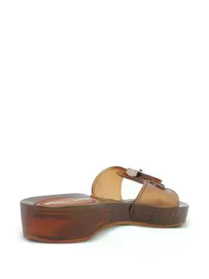 Melissa X Scholl Buckle-detail Platform Sandals - Brown