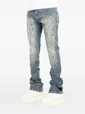 GUAPI Knight Crystal-embellished Paneled Jeans