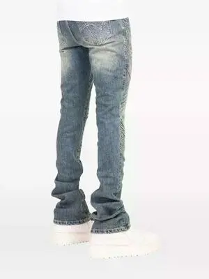 GUAPI Knight Crystal-embellished Paneled Jeans