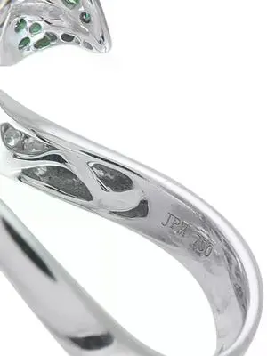 LB EXCLUSIVE 18k White Gold Floral Motif Diamond Ring
