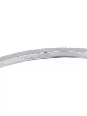 Memoire 18k White Gold Diamond Pavé Hoop Earrings