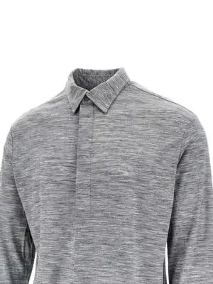 Emporio Armani Logo-embroidered Wool Shirt