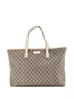 Gucci Gg Coated Canvas Large Tote Bag - Brown