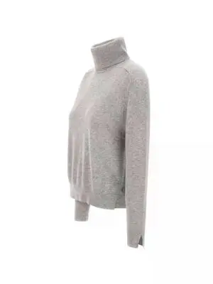 SWEET CASHMERE Ribbed Turtleneck Cashmere Sweater