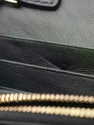 Fendi Ff Embossed Wallet On Chain Crossbody Bag - Black