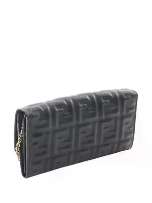 Fendi Ff Embossed Wallet On Chain Crossbody Bag