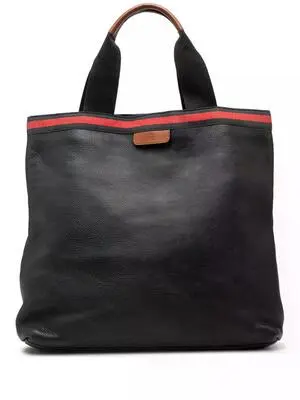 Gucci Calfskin Web Tote Bag