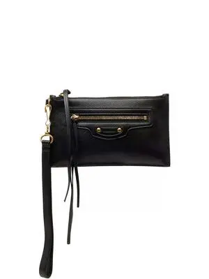 Balenciaga Grained Calfskin Neo Classic Pouch Xs Clutch Bag - Black