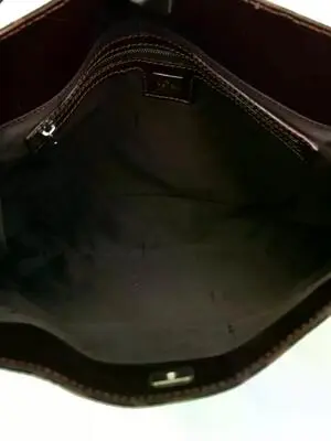 Fendi Zucca Canvas Metal Handle Tote Bag