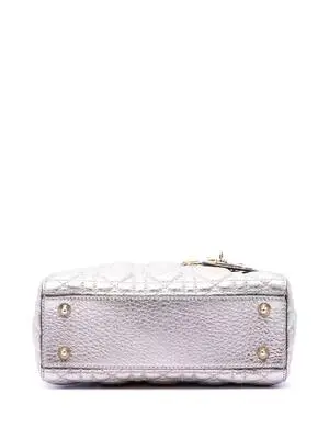 Dior Metallic Grained Calfskin Cannage Supple Lady Satchel