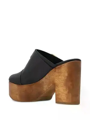 ANDREA CARRANO Buckle Detail Platform Mules