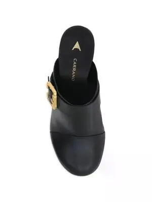 ANDREA CARRANO Buckle Detail Platform Mules