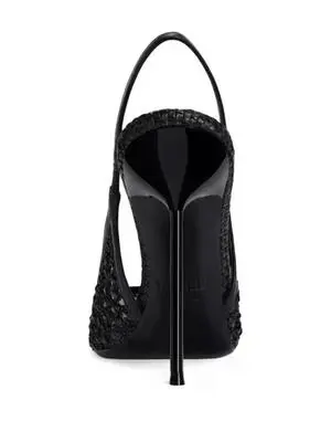 Paris Texas Lidia Woven Slingback Stilettos