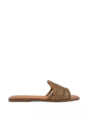 LE SILLA Gilda Crystal-embellished Mesh Sandals - Brown