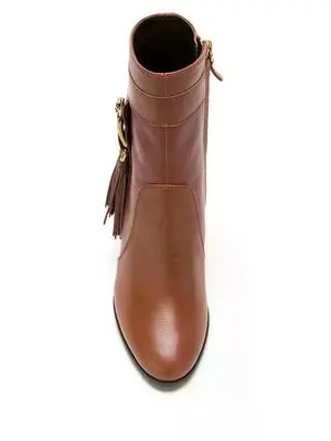 TOD'S Fringed Buckle Ankle Boots