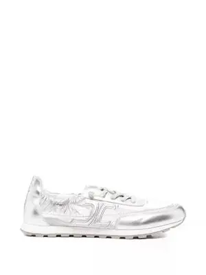 CANDICE COOPER Metallic Panelled Sneakers - Silver