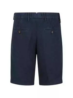 MYTHS Cotton Piqué Tailored Shorts - Blue